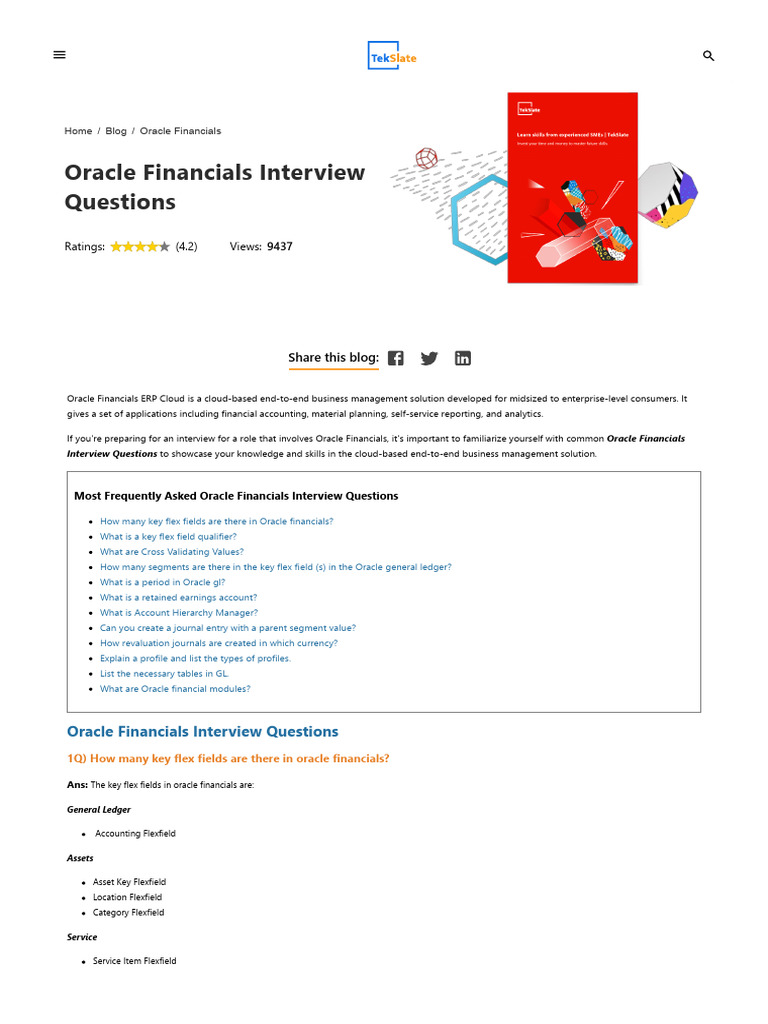 TOP 70 Oracle Financial Interview Questions (2023) | Download Free PDF ...