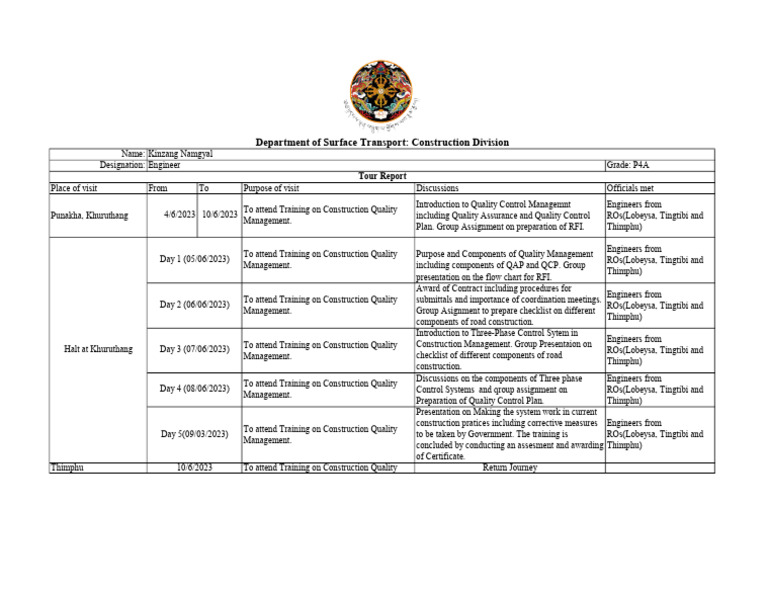 Training Report Pdf Quality Business Process