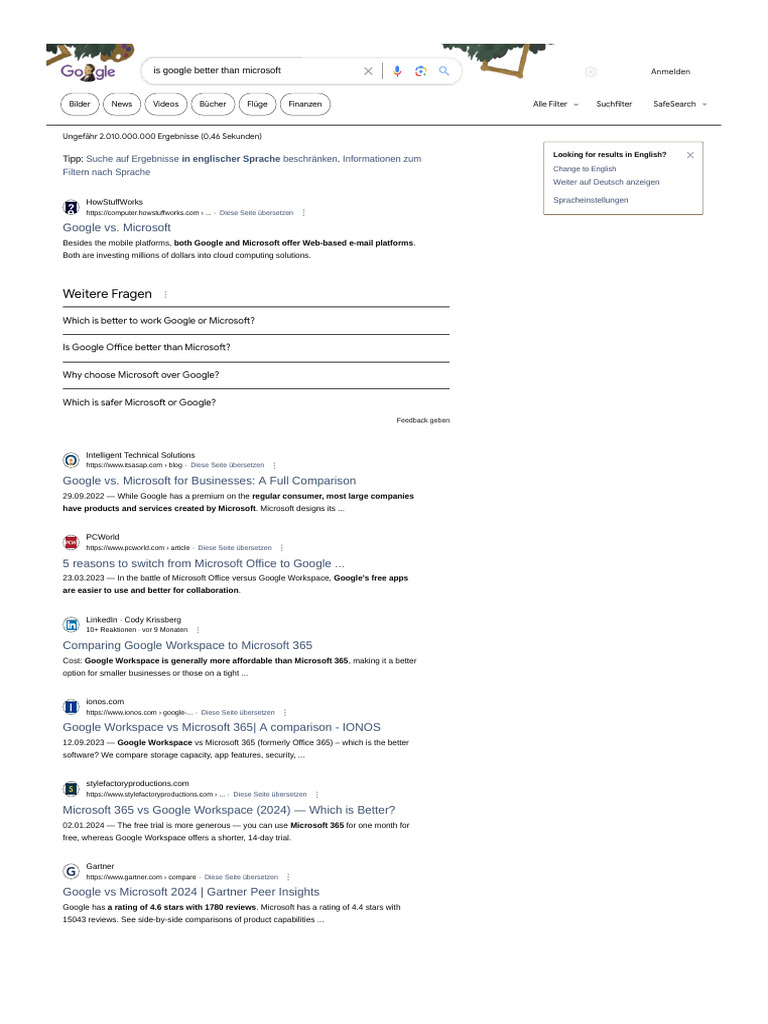Google vs Microsoft: Product Comparison | PDF