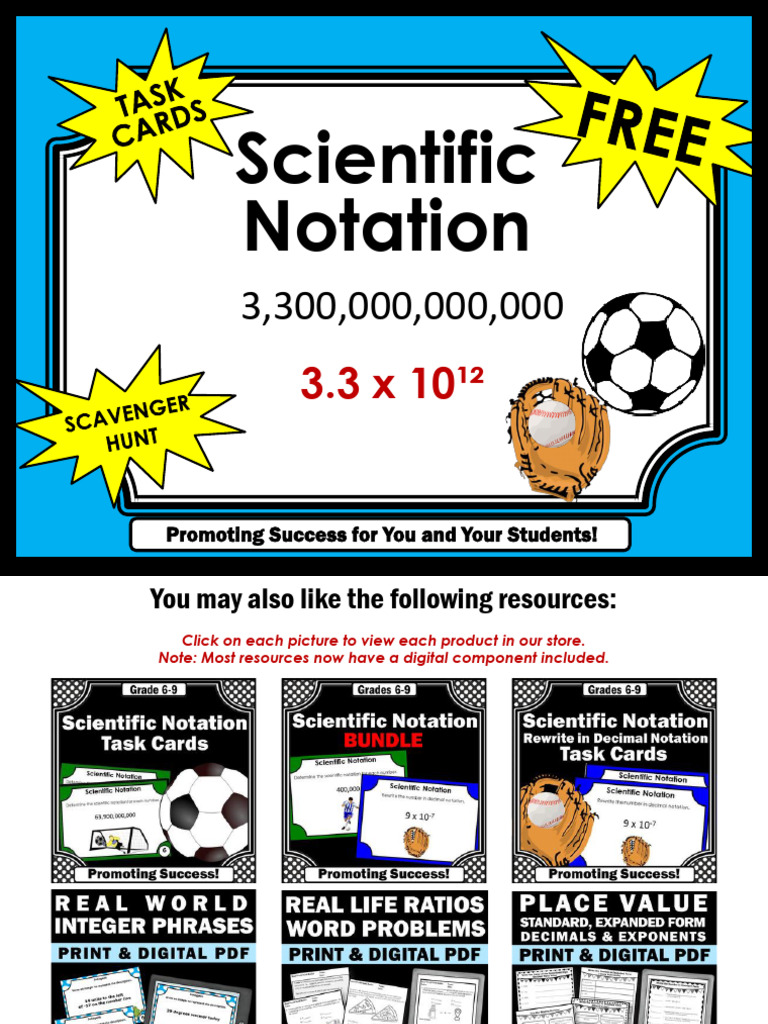 Scientific Notation: Promoting Success For You and Your Students! | PDF