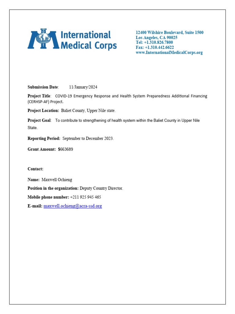 Acra Quarter 3 Narrative Report 2023. | PDF