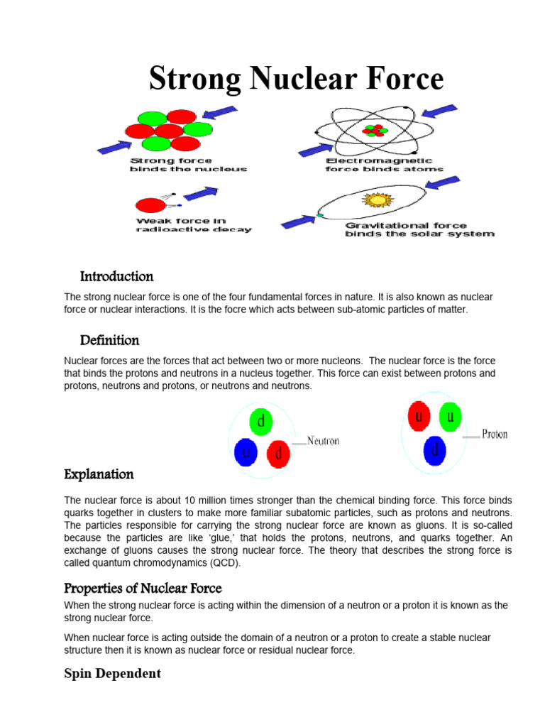 Fundamental Forces | PDF | Nuclear Force | Atomic Nucleus