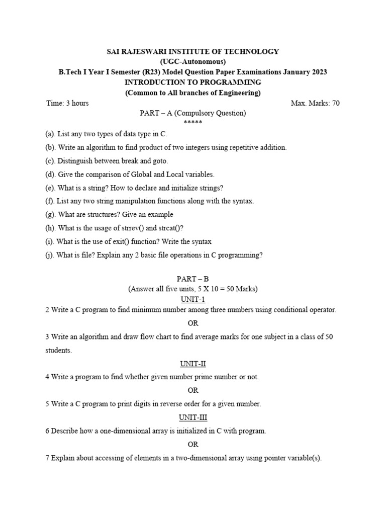 CP Set B | PDF | Computer Program | Programming