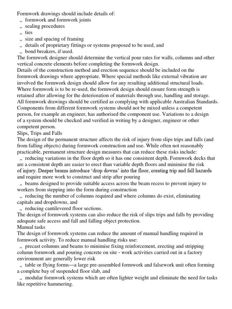 Formwork drawings | PDF | Concrete | Structural Engineering