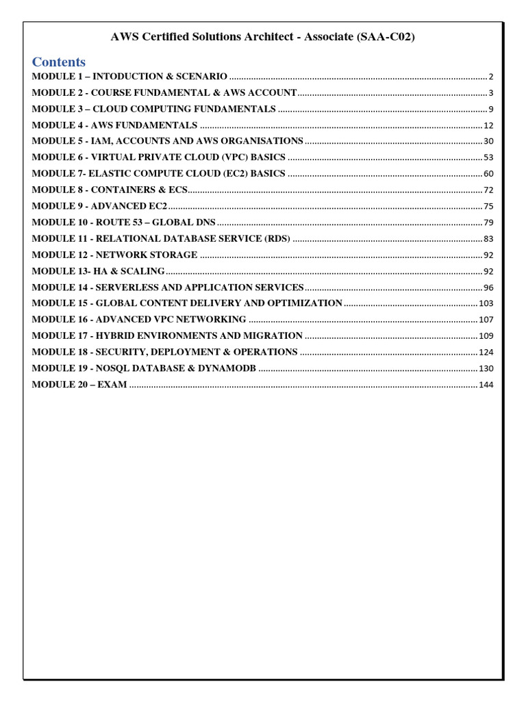 AWS Solutions Architect Associate Notes | PDF | Cloud Computing | Cache ...
