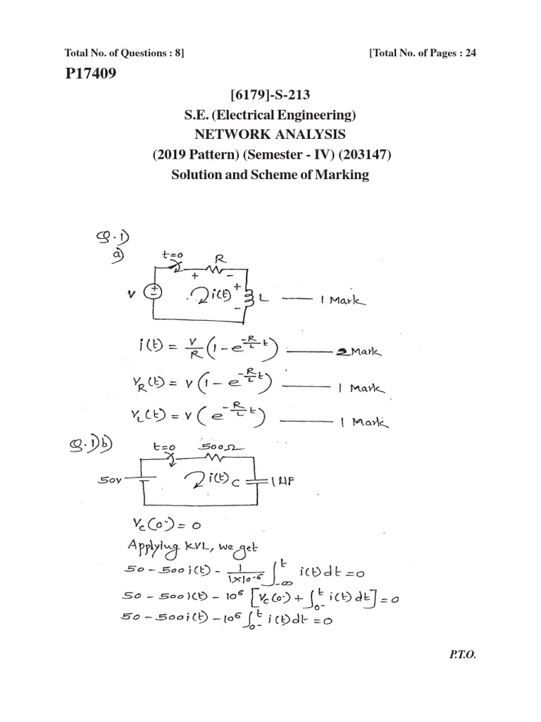 22dec - S.E. (Electrical Engineering) NETWORK ANALYSIS - 203147 | PDF