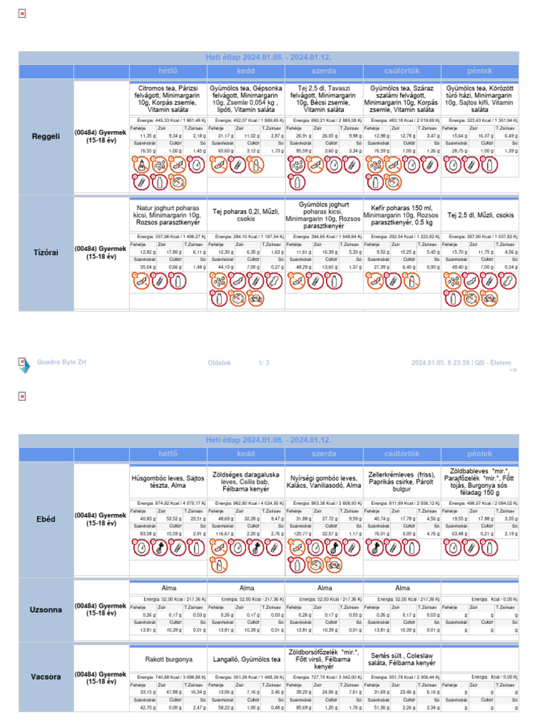 Diak-Etlap-2024 02 Het | PDF