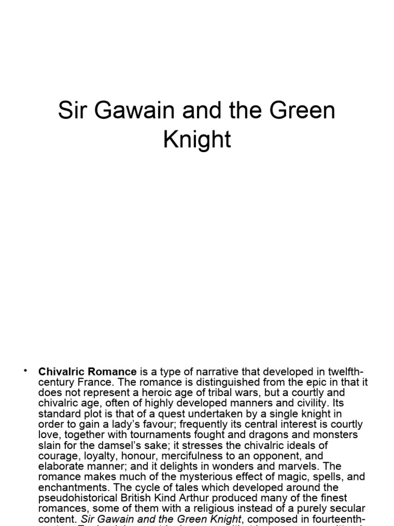 Sir Gawain and the Green Knight Overview | PDF | History | General Fiction