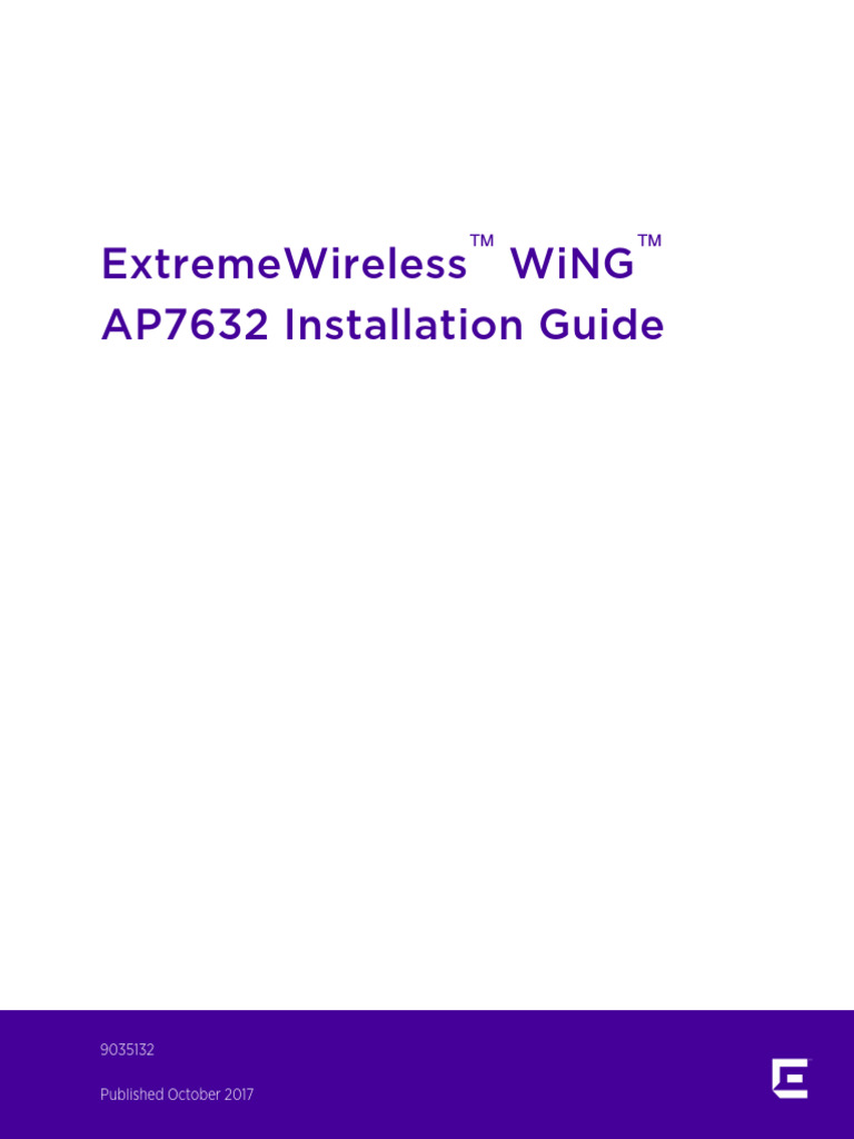 ExtremeWireless WiNG AP7632 Installation Guide | PDF ExtremeWireless WiNG AP7632 Installation Guide | PDF