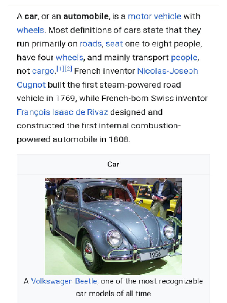 What Is A Car | PDF