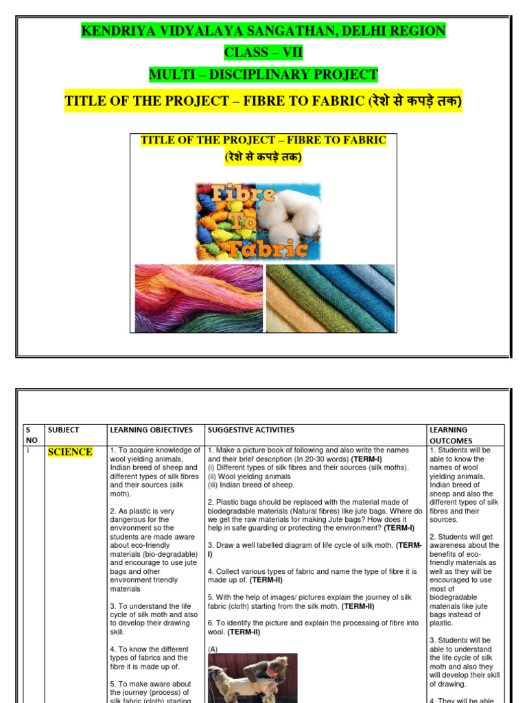 Mdp-Fibre To Fabric-Class Vii | Download Free PDF | Textiles | Silk