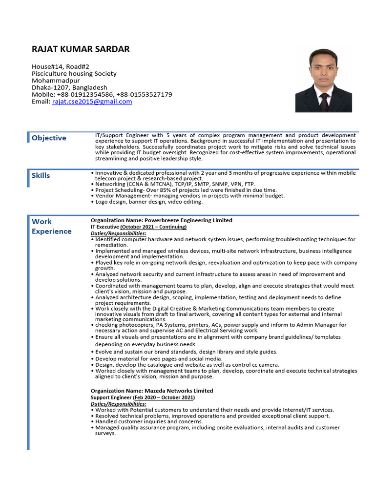 Resume - Rajat Kumar Sardar | PDF | Computer Network | Cisco Certifications