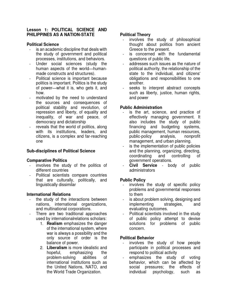 POLGOV - Lesson 1 2 1 | PDF