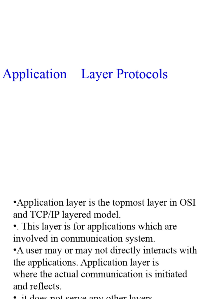 Application Layer Introduction | PDF | Client–Server Model | Computer Standards