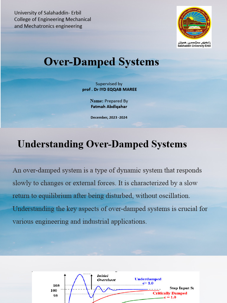 Over Damped Systems (Fatmah) | PDF | Damping | Oscillation
