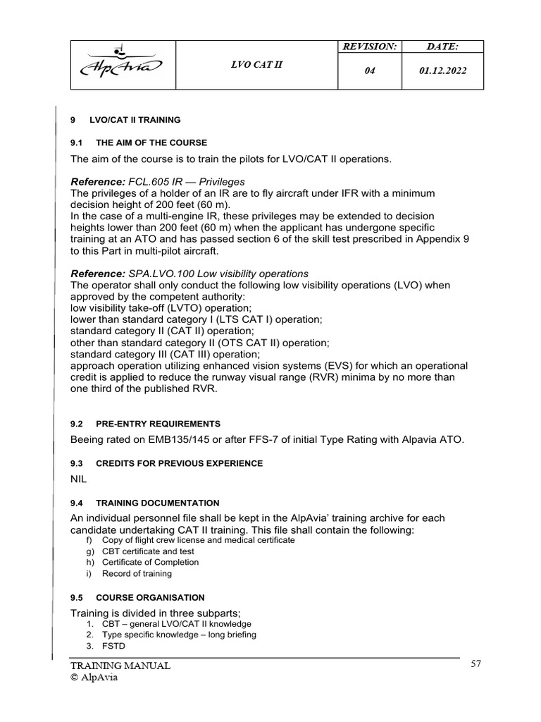 CAT 2 Training Manual | PDF
