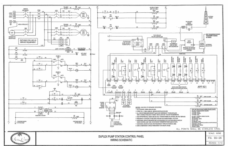 SS-26 Duplex Pump Station Control Panel Wiring Schematic | PDF SS-26 Duplex Pump Station Control Panel Wiring Schematic | PDF