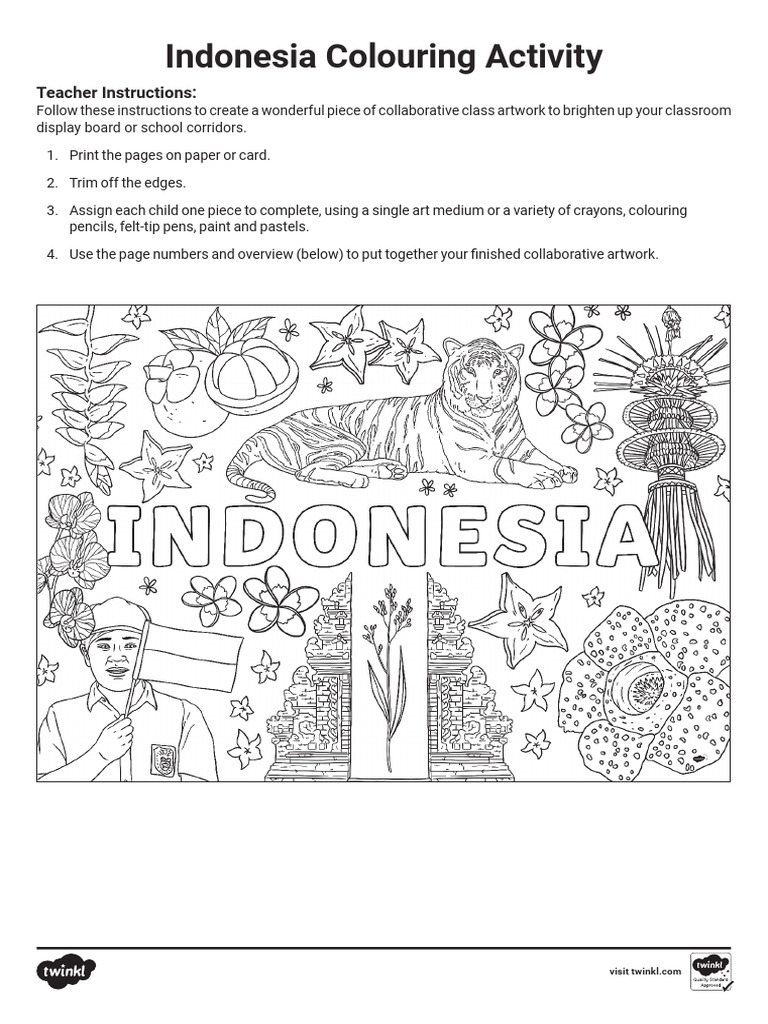 Indonesia-themed Collaborative Colouring Activity | PDF