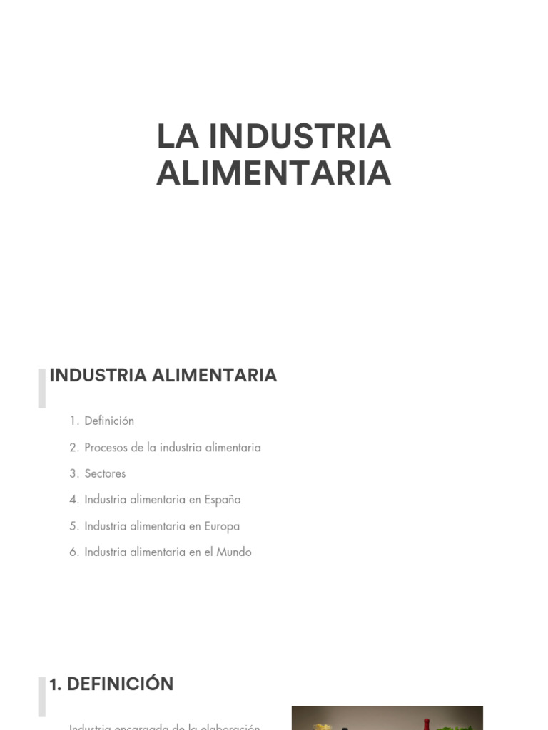 MOD02_UD01. Industria Alimentaria | PDF