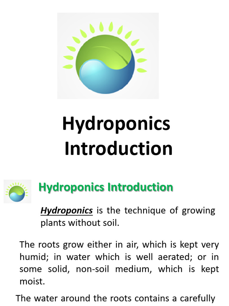 Hydroponics technology | PDF | Hydroponics | Soil