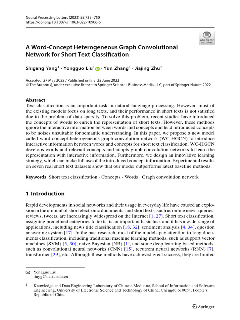 A Word-Concept Heterogeneous Graph Convolutional | PDF | Artificial Neural Network ...