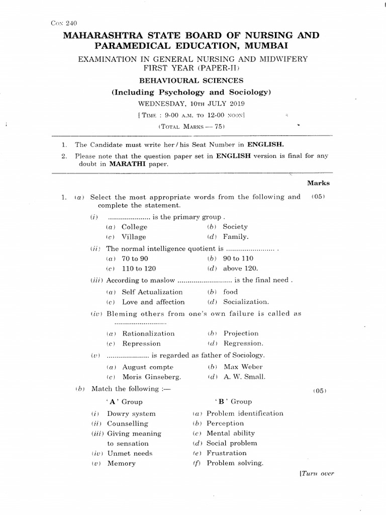 Behavioural Sciences Summer 2019 | PDF | Cognition | Cognitive Neuroscience