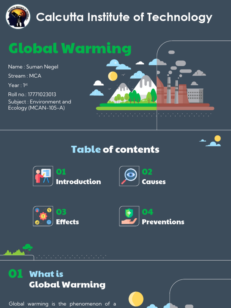 Global Warming Presentation | PDF | Climate Change | Greenhouse Gas