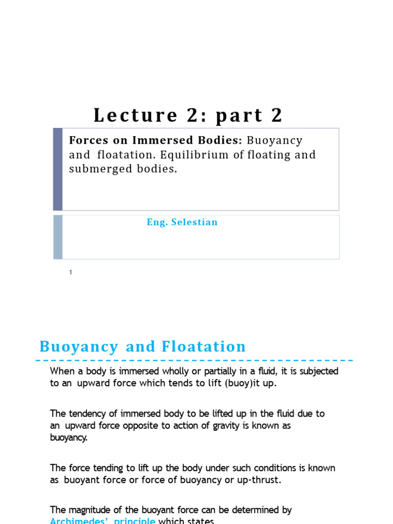 Lecture 2 Part 2 | PDF | Buoyancy | Soft Matter Lecture 2 Part 2 | PDF | Buoyancy | Soft Matter