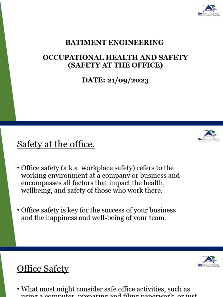 Office Safety | PDF | Human Factors And Ergonomics | Occupational ...