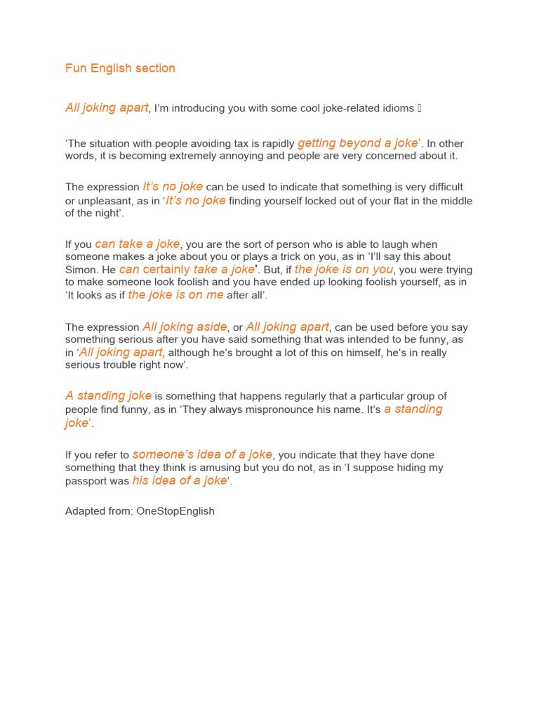 All Joking Apart | PDF