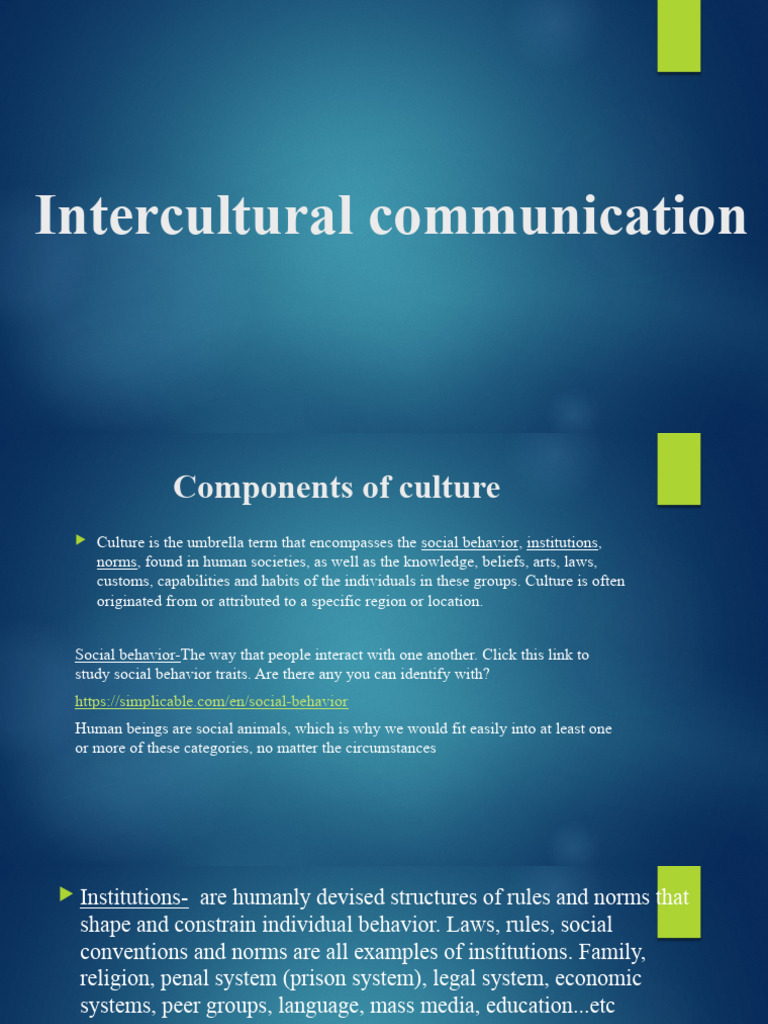 Intercultural Communication | PDF | Cross Cultural Communication ...
