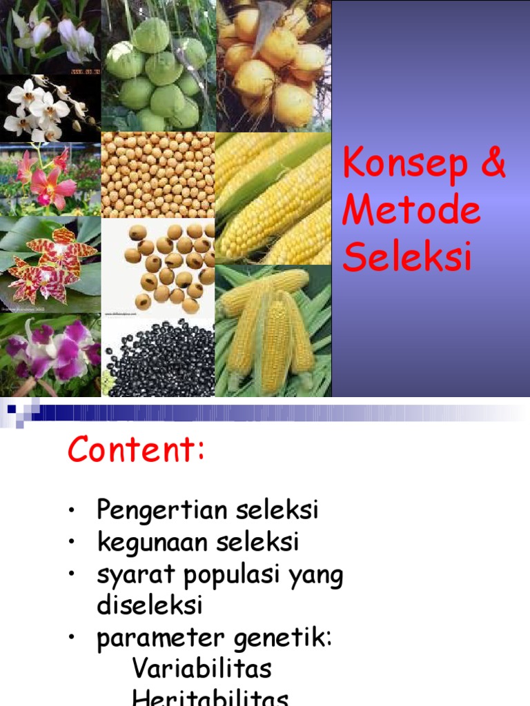 Modul 3. Konsep Dan Metode Seleksi | PDF | Heritabilitas | Variasi Genetik