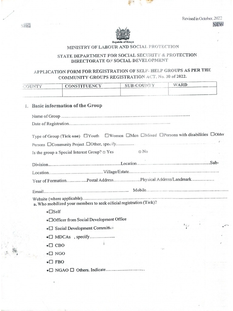 Registration of SHG | PDF