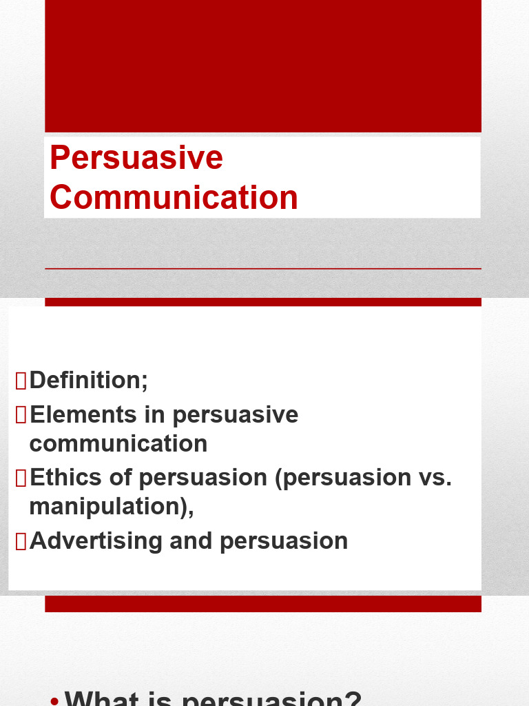 Persuasion | PDF | Persuasion | Advertising