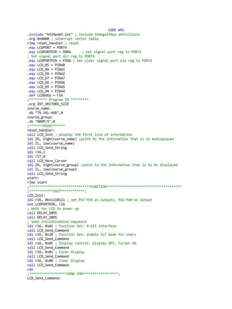 Code Ams .Include RJMP .Equ .Equ .Equ .Equ .Equ .Equ .Equ .Equ .Equ ...