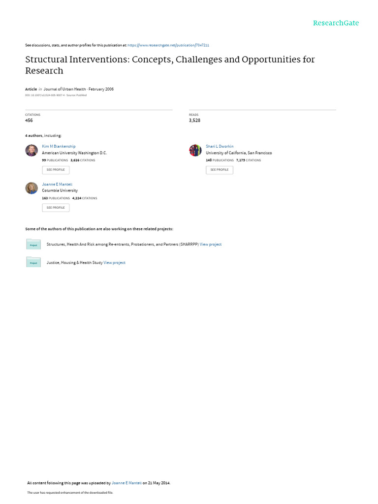 Structural Interventions Concepts Challenges and O | PDF | Prevention ...