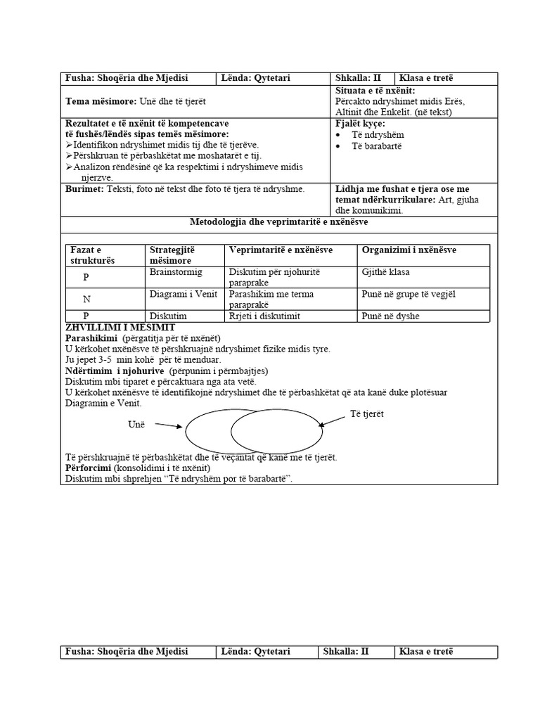 Ditare Qytetari KL 3 | PDF