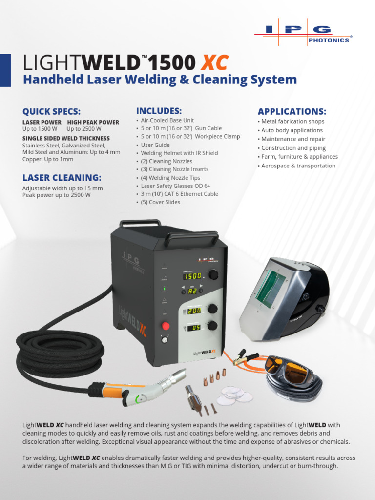 Lightweld XC Datasheet | Download Free PDF | Welding | Construction