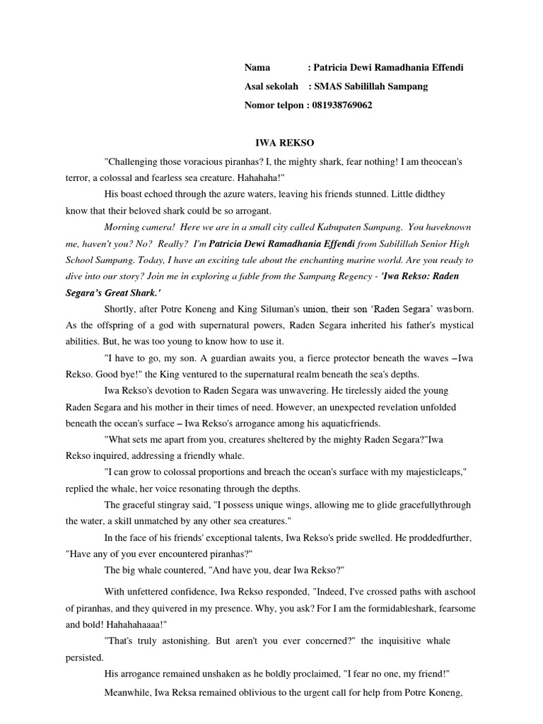 IWA REKSO-story Telling Biota Laut | PDF