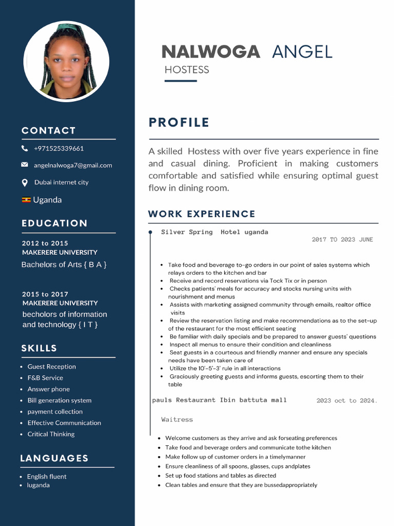 Blue Simple Professional CV Resume | PDF