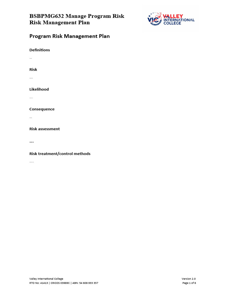 Program Risk Management Guide | PDF | Risk | Risk Management