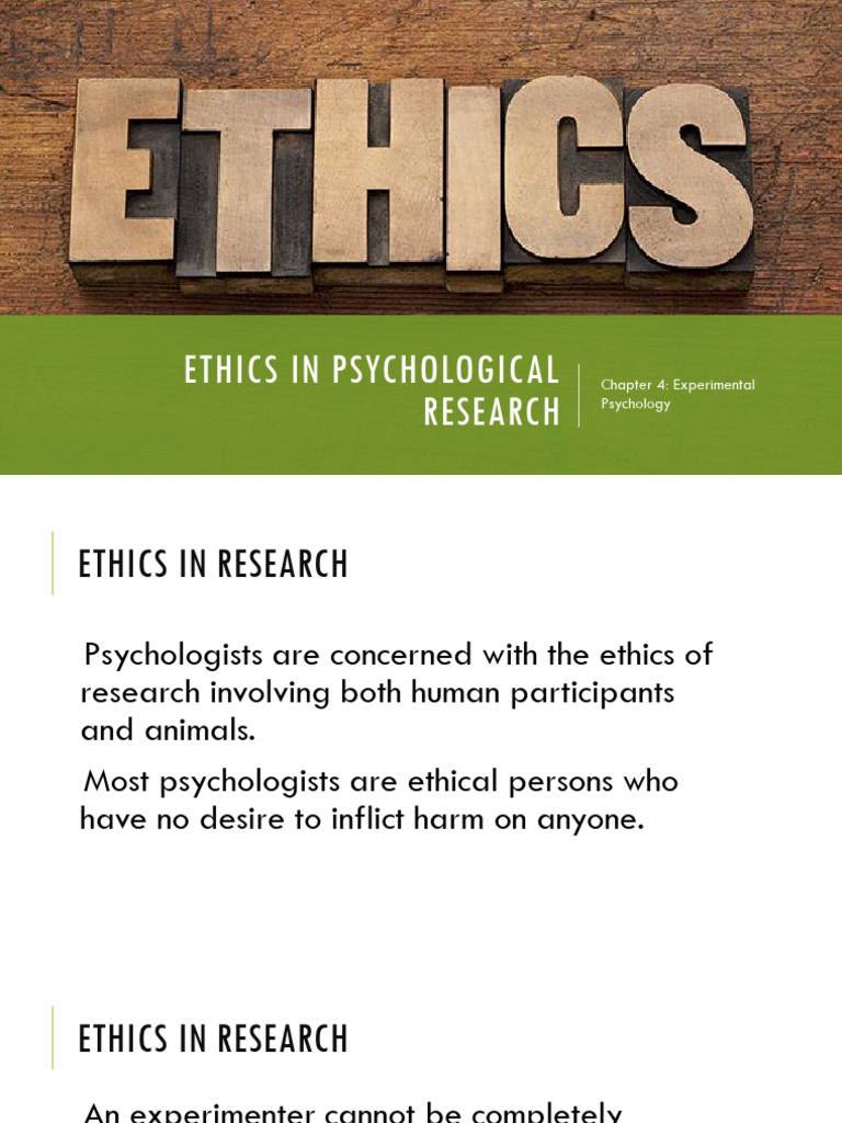 5 Ethics Edited | PDF | Informed Consent | Deception