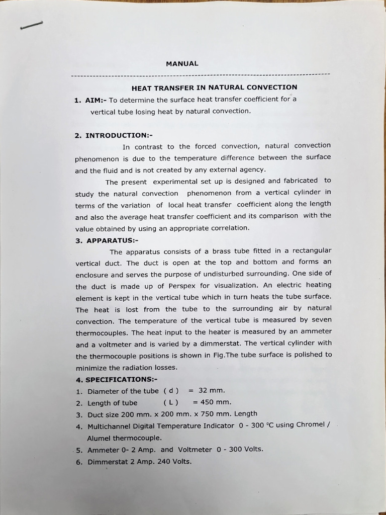 HMT Lab Manual | PDF