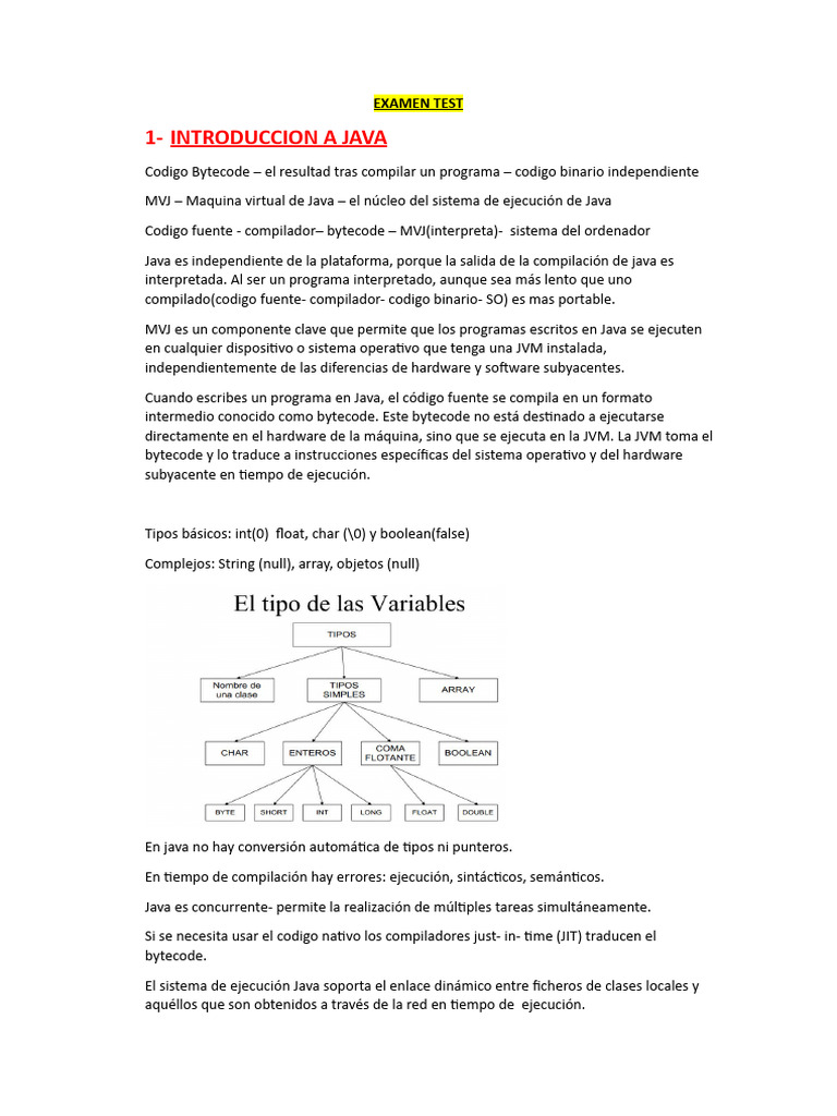 Examen Test | PDF | Java (lenguaje de programación) | máquina virtual ...