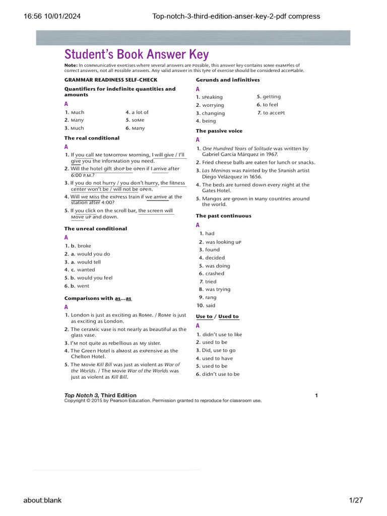 Top-Notch-3-Third-Edition-Anser-Key-2-Pdf Compress | PDF