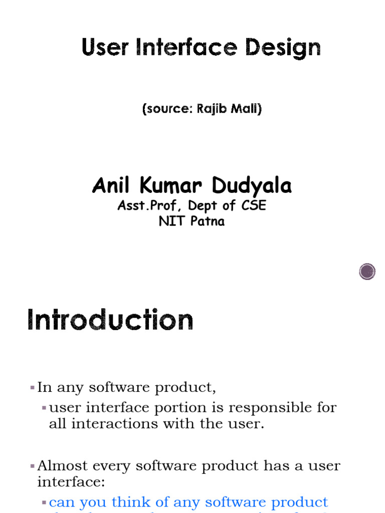 User Interface Design - 1 | PDF