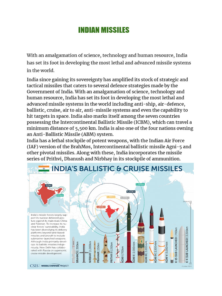 Army Missiles | PDF | Intercontinental Ballistic Missile | Cruise Missile