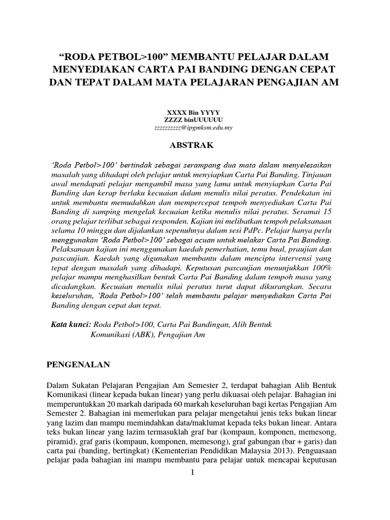 Contoh Penulisan Kajian Tindakan | PDF