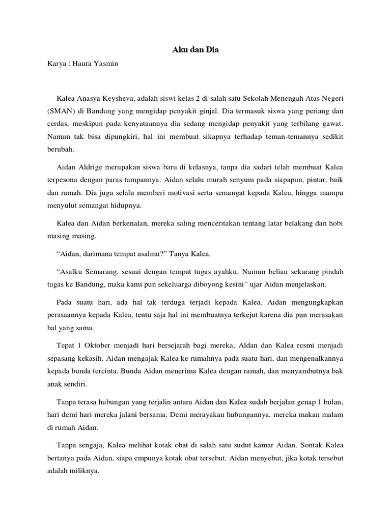 Cinta dan Pengorbanan: Kisah Kalea-Aidan | PDF