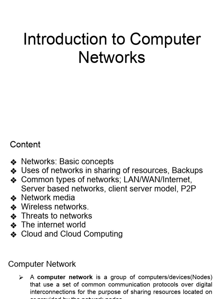 8-Introduction To Computer Networks - Telecommunications, The Internet ... 8-Introduction To Computer Networks - Telecommunications, The Internet ...